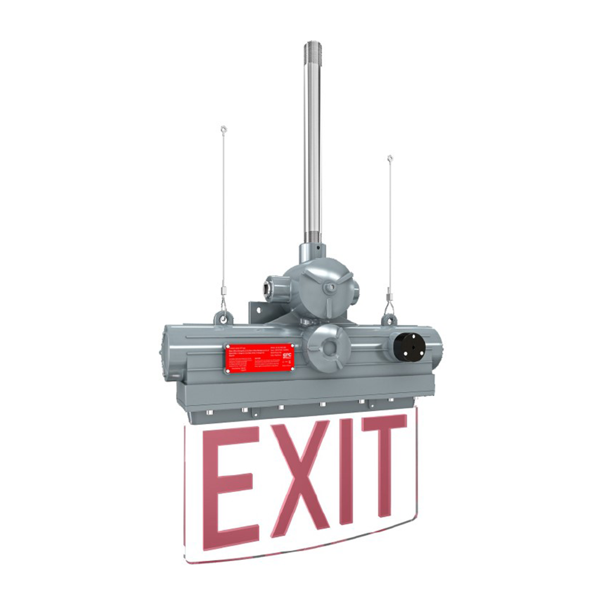 C1D1 Exdura Exit Sign - Red: Durable and Reliable - West Durable Lighting