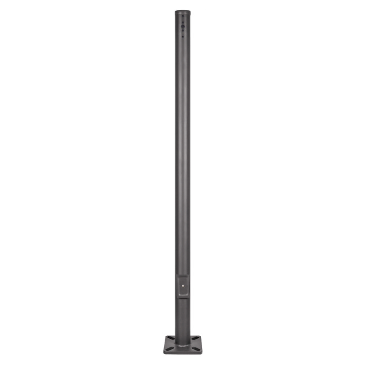 20ft Round Steel Pole – 11 Gauge with Tenon, Black - West Durable Lighting